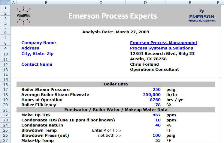 Calculating Boiler Blowdown Savings