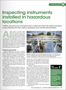 Simplifying Hazardous Area Instrumentation Inspections
