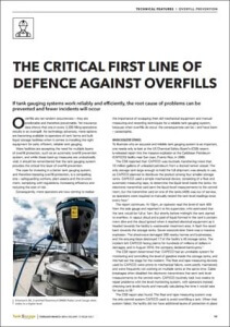 Tank Overfill Multiple Protection Layers