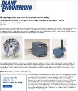 Instrumentation Diagnostics and Safe, Reliable Operations