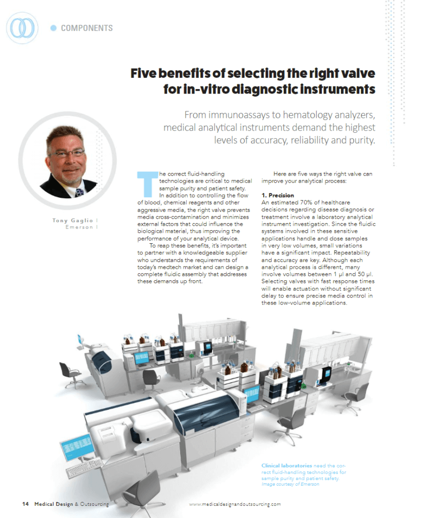 Valves for Analytical and Medical In-Vitro Instruments