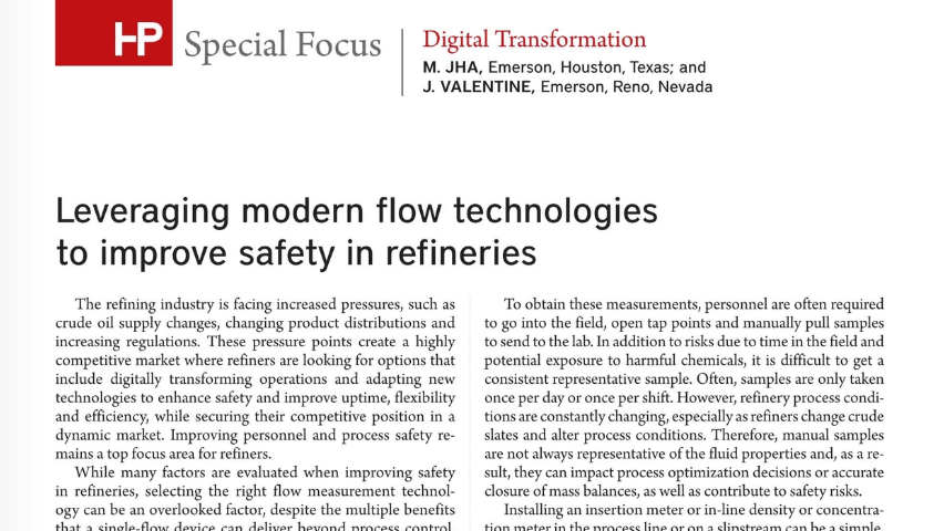 Driving Safety Improvements through Flow Measurement Advancements