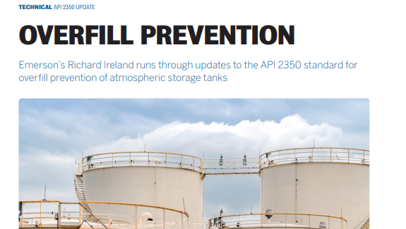 Understanding API 2350 for Storage Tank Overfill Prevention