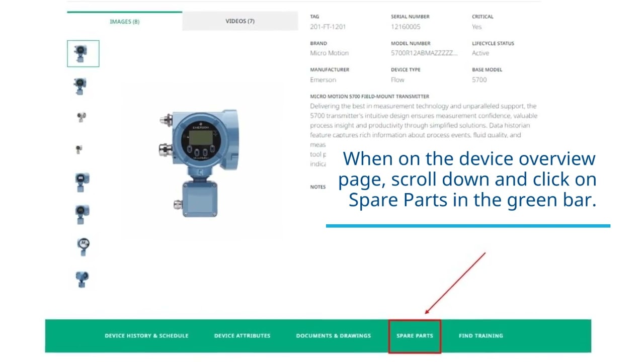Spare Parts Ordering Made Easy