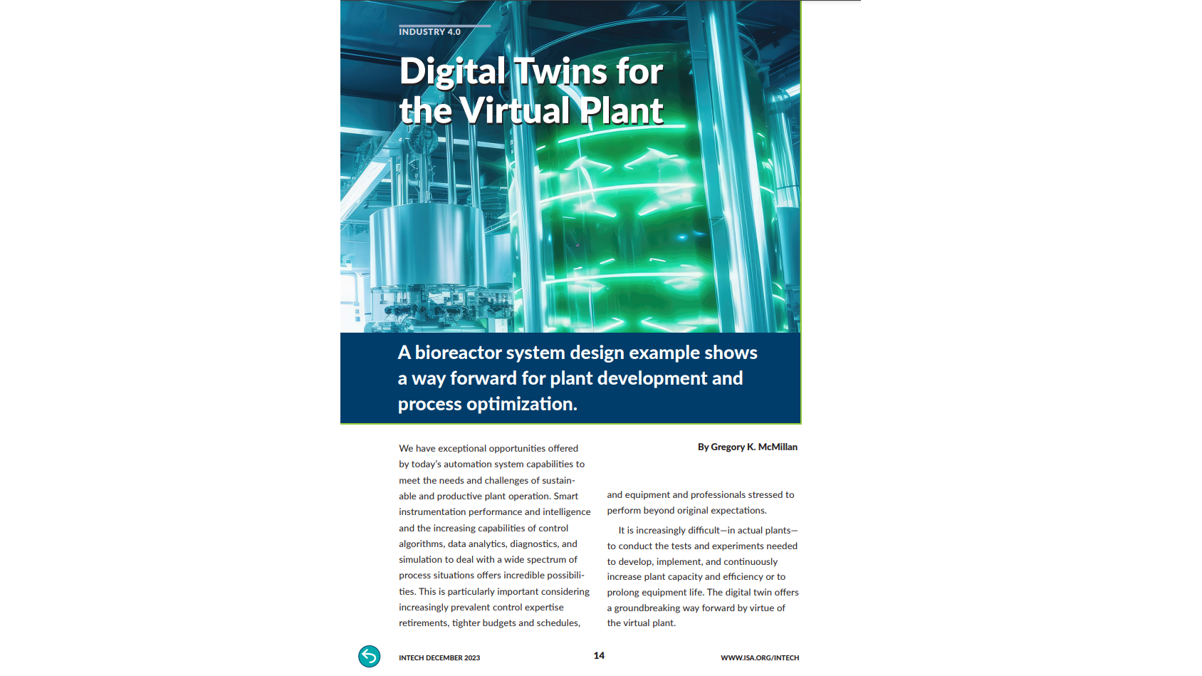 Digital Twin at Heart of Virtual Plant
